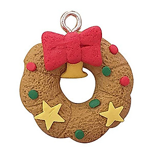 GUAngqi Christmas Tree Hanging Decorations Gingerbread Pendants for Window Fireplace,Light Yellow