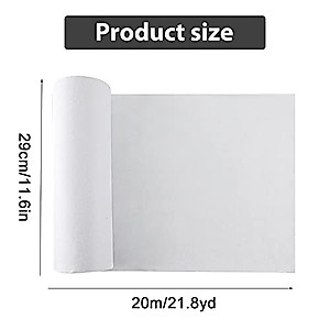 Fusible Interfacing, 0.3x21.9yd Polyester Non-Woven Interfacing Single-Sided Iron on Interfacing Lightweight Medium Weight Iron-On Interfacing for Sewing Quilting Crafting