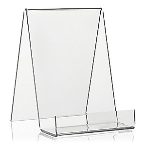 Book Stand/bookend as a Stock Carrier and Slant Adjuster in DIN A6 Format Made from Original Plexiglas.