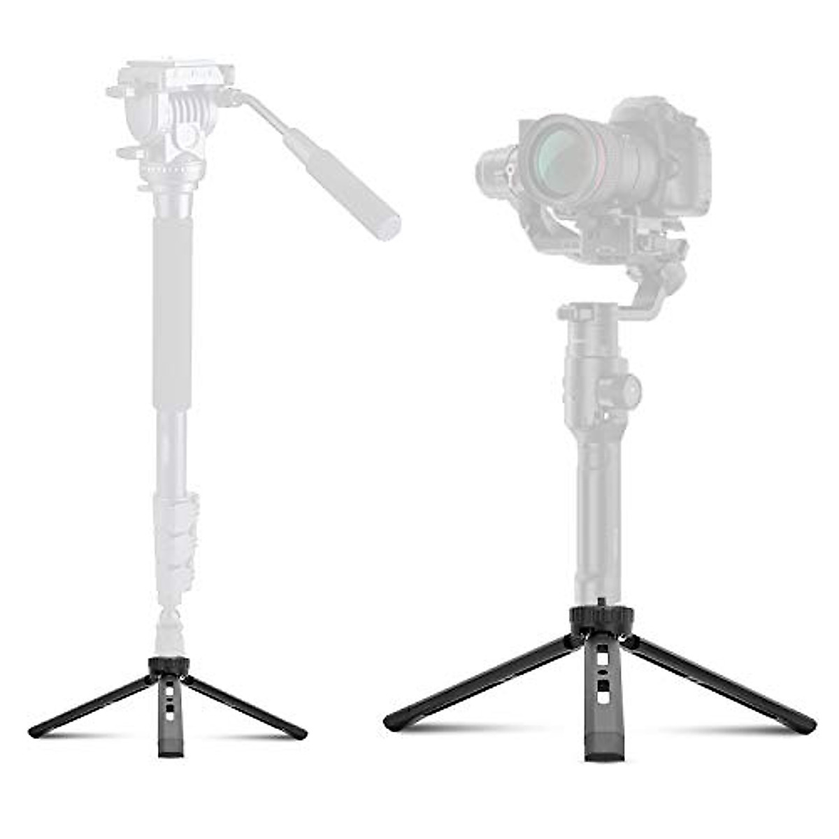 EaxanPic Aluminum Mini Tripod,Desktop Tabletop Stand Tripod for Zhiyun Smooth Q/4, Crane Plus/2, Osmo Mobile, Ronin-S, Vimble 2,Gimbal Handle Grip Stabilizer Tripod