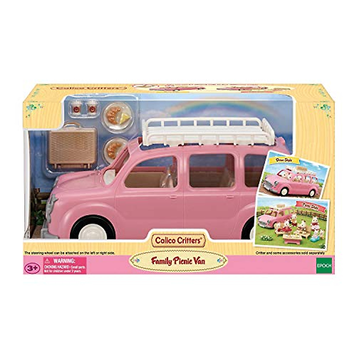 Calico Critters Family Picnic Van for Dolls - Toy Vehicle Seats up to 10 Collectible Figures!
