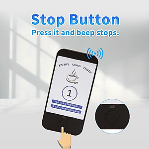AGJ Restaurant Pager Wireless Calling System Waterproof 20 Beepers Guest Customer Queue Pagers for Food Court Food Truck Church Nursery Clinic Coffee Shop with Buzzer Vibration Flash