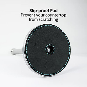 Qflushor Paper Towel Holder Countertop, Weighted Paper Towel Holder Stand for Kitchen Bathroom, Stainless Steel Paper Towel Stand, Brushed