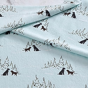Eddie Bauer - Queen Sheets, Cotton Flannel Bedding Set, Brushed For Extra Softness, Cozy Home Decor (Dog Friends, Queen)