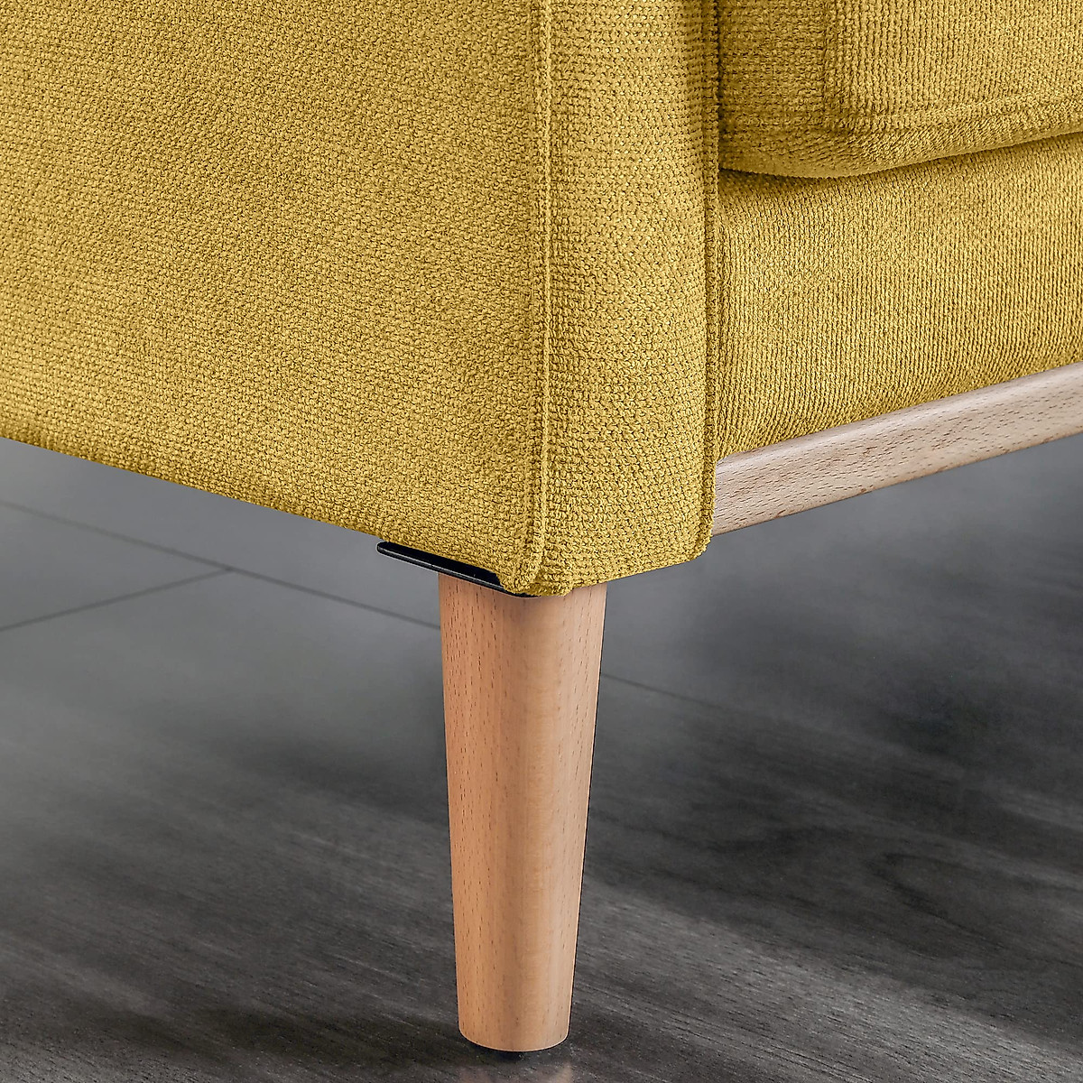 Miscoos Yellow 3-Seater Living Space Sofa with Waterproof Fabric