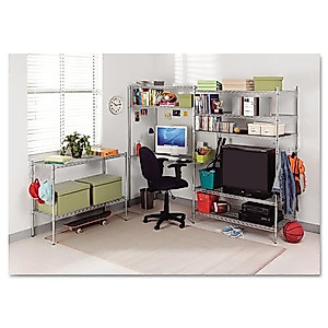 Alera ALESW504818SR NSF Certified Industrial 4-Shelf 48 in. x 18 in. x 72 in. Wire Shelving Kit - Silver