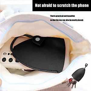 Hawyet 2 Pack Car Key Protection Case, PU Leather Pull-Out Remote Control Storage Bag, Universal for Most Car Models (Black)