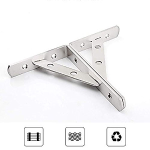 PIBM Stylish Simplicity Shelf Wall Mounted Floating Rack Shelves Stainless Steel Solid Wood Tripod Widening Thicken Small Items Storage,8 Sizes, a , 60x20x10.9cm