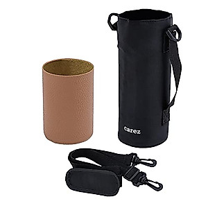 CAREZ SUPERLIGHT Insulated Stainless Steel 100% BPA-Free Leakproof Water Bottle for Office, Gym, Travels with Temperature Retention - Superlight, Anti-slippery, Vacuum Flask (Black Onyx)