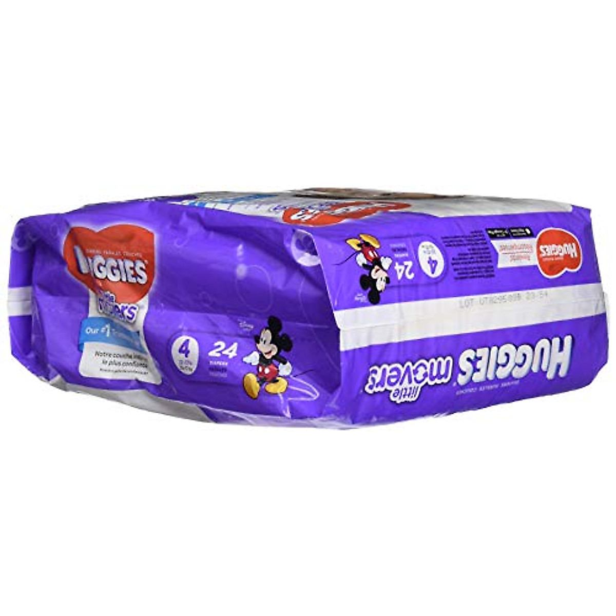 HUGGIES LITTLE MOVERS Diapers, Size 4 (22-37 lb.), 24 Ct., JUMBO PACK (Packaging May Vary), Baby Diapers for Active Babies