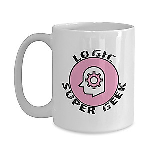 Science Nerd Mug - Logic Super Geek - Large Nerd Coffee Cup - Birthday Anniversary Christmas Gift Stocking Stuffer - Nerdy Friend Boyfriend Girlfriend Brother Sister Co-worker Classmate Men Women