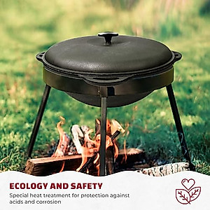 Dutch Oven Pot with Lid 23 Quarts (22 L) - Camping Dutch Oven - Cast Iron Cookware Set - Uzbek Kazan Cast Iron – Premium Camping Cookware