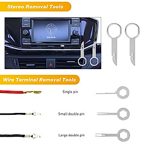 GOOACC 19Pcs Trim Removal Tool Set Panel Fastener Clips Removal Automotive Plastic Upholstery Pliers Removal Install Removal Car Tool with Storage Bag for Trim Panel Audio Clip Pliers Terminal-Green