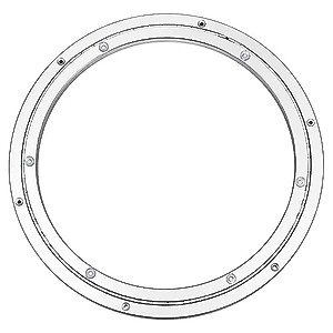 MECCANIXITY Aluminum Lazy Susan 18 Inch Muffler Turntable Ring Large Bearing Metal Rotating Turntable Bearings Swivel Plate Hardware for Round Dining-Table Showcase Display Stand Silver