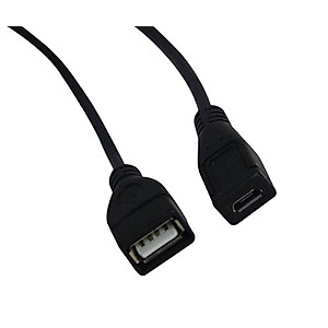 YCS Basics 9 Inch USB 2.0 A Female to Micro B Female Extension Cable