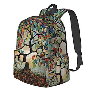FeHuew 16 inch backpack Vintage Tree of Life Laptop Backpack Full Print School Bookbag Shoulder Bag for Travel Daypack