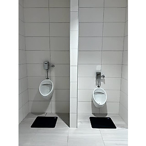 Hygomat Disposable Urinal Mats, Time Monitor, Non-Slip Adhesive, Case of 6, Charcoal, Made in The USA