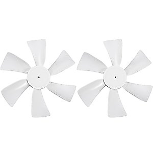 SVNR 6" RV Vent Fan, 2 Pack RV Bathroom Vent Fan Blades Replacement for RV Fan, Fits for Heng's, Elixir, Ventline, Jensen roof Vents, Range Hoods or Any 12 Volt Motor with a 0.094-inch D-Shaped Shaft