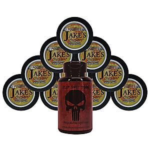 DC Crafts Nation Mud Bud Spittoon Skull with 10 Cans Jake's Mint Chew Iced Coffee Caramel Swirl Pouches