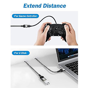 HNDJTY USB Extension Cable 3.3FT,USB Extender,USB 3.0 Extension Cable, Male to Female Cord High Data Transfer Compatible with Webcam,USB Keyboard,Flash Drive,Hard Drive,Printer, Oculus VR, Xbox