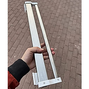 Telescopic Clothes Hanger With Guide Rail 30-80 Cm, Steel Wardrobe Rod For Trousers Clothes Storage, Space-saving Adjustable Clothes Hanger Rod For Wardrobe, Load Capacity 25 Kg (Size : 450mm/17.7inc