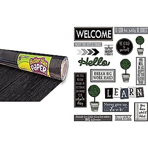 Black Wood Better Than Paper Bulletin Board Roll & Modern Farmhouse Wall Décor Bulletin Board