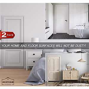 Door Draft Stopper 2 Pack,36" Door Draft Blocker,Draft Stopper for Bottom of Door,Front Door Draft Stopper Weather Stripping,Door Sweep Soundproof,Under Door Draft Stopper Grey