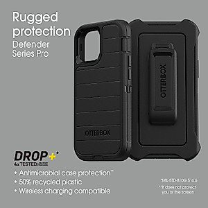 OtterBox Defender Series Screenless Edition Case for iPhone 13 Mini & iPhone 12 Mini (Only) - Holster Clip Included - Microbial Defense Protection - Non-Retail Packaging - Happy Purple