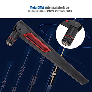 3Pcs Band Router Antenna Router Adapter Antenna 8DBi High Gain Omnidirectional Network Card Antenna Fit for EX6200, AC15, AC68U, AC88U, AC3200, AC66U Router