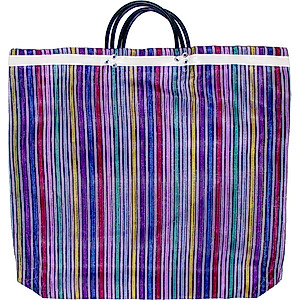 3 Large Mercado Bags, High Thread Mesh 20 x 22 Inches Market Reusable Grocery Bag