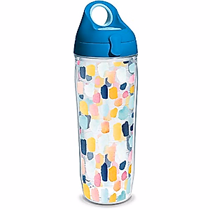 Tervis Yao Cheng - Merriment Geo Made in USA Double Walled Insulated Tumbler Cup Keeps Drinks Cold & Hot, 24oz Water Bottle, Clear