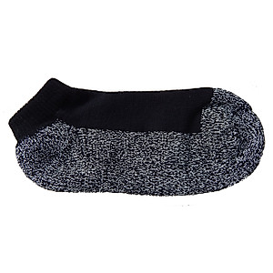 Cushees BLACK Thick MINI socks, 3-pack [Large (Men's 162)]