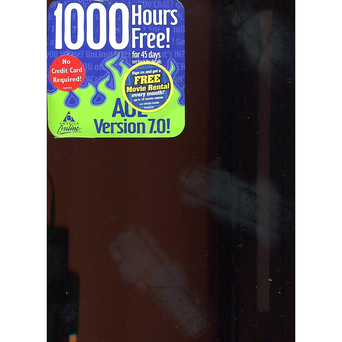 AOL 7.0 CD /1000 FREE HOURS/FREE MOVIE RENTAL/UNOPENED IN SHRINK WRAP /RARE