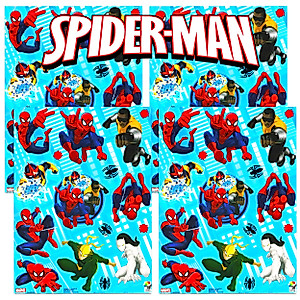 Marvel Spiderman Window Clings Party Decorations Bundle - 64 Marvel Spiderman Window Decals Stickers Decorations (Room Decor Pack)