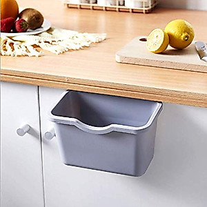 Hanging Kitchen Recycle Waste Bin, sunliveus 3 Pack Multipurpose Little Plastic Garbage Bowl Kitchen Bathroom Trash Can Cabinet Container Compost Bin for Office Home Drawers Storage Organize, Grey