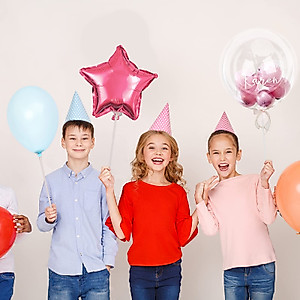 RUBFAC 35pcs Bobo Balloon Sticks with Cups Clear Big Balloon Holders Without Connector 16inch Long for Birthday Party Graduation Wedding Decorations