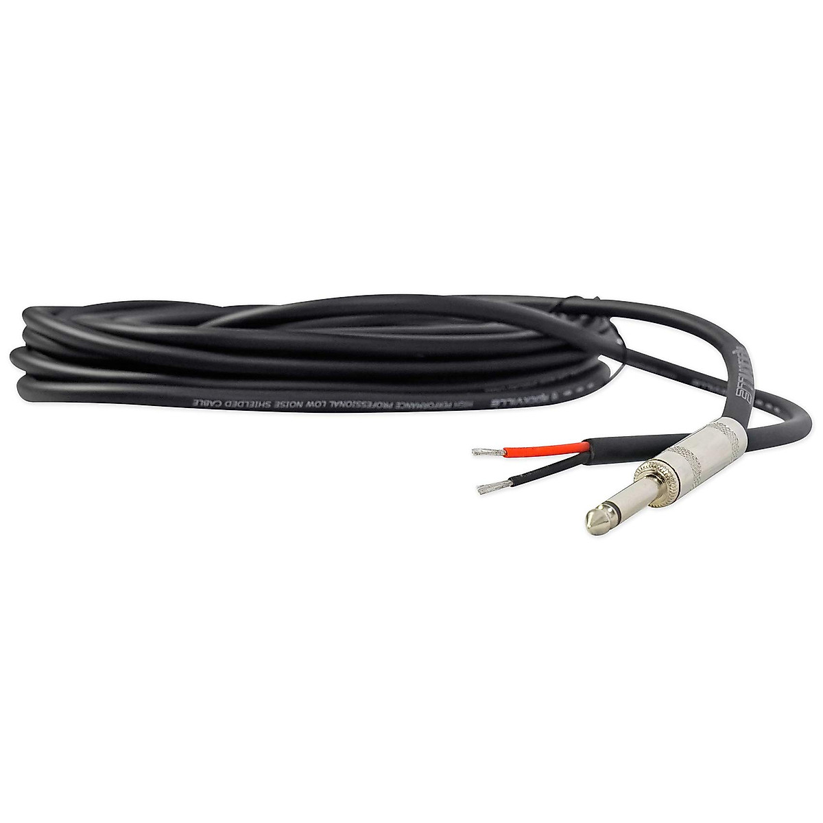 Rockville RTSBW20 20 Foot 1/4" TS to Bare Wire Speaker Cable,16 AWG,100% Copper