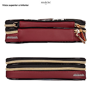 Nicole Lee Cosmetic Makeup Brush Organizer Zip Bag, Multiple Travel Compartments, Removable Wristlet Strap (Success in New York)