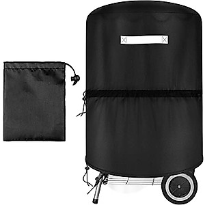 HCFGS Charcoal Kettle Grill Cover 29 inch BBQ Cover for Weber Charcoal Grill, Heavy Duty Waterproof BBQ Gas Grill Covers Drawstring for Weber Master Touch Charcoal Grill (L70xW75cm)