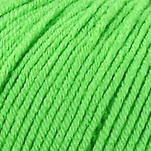 Premier Yarns Cotton Fair, Cotton/Acrylic Blend, Yarn for Crocheting and Knitting, Fine Weight, Machine Washable Yarn, Leaf Green, 3.5 oz, 317 Yards