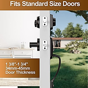 YYTDZSW Front Door Handle Set, Entry Door Handle Set,Exterior Door Handleset with Reversible Lever, Adjustable Door Handle Black，Door Lower Handle, Oil Rubbed Bronze