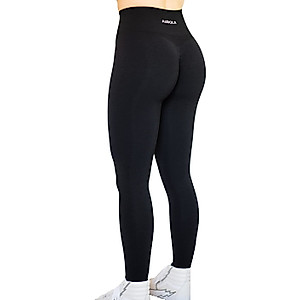 Workout Legging for Women Seamless Scrunch Yoga Pants 7/8 Tummy Control Running for Fitness Sport Active Ankle Legging-25'' (S, Black)