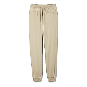 French Toast Boys' Big Pull-on Twill Jogger Pants, Khaki, 12