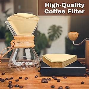 1200 Pcs #2 Cone Coffee Filters Paper Coffee Filter Unbleached Coffee Filters Disposable Pour Over Coffee Filters for Coffer Maker Pour Drip