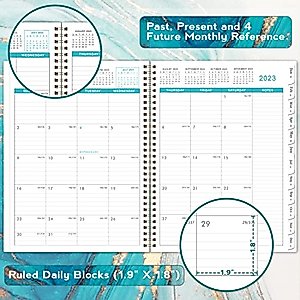 2023-2024 Monthly Planner/Calendar - Jul. 2023 - Dec. 2024, 18 Months Planner with Tabs & Note Pages, 9" x 11", Twin-Wire Binding and Two-Side Pocket, Perfect Organizer