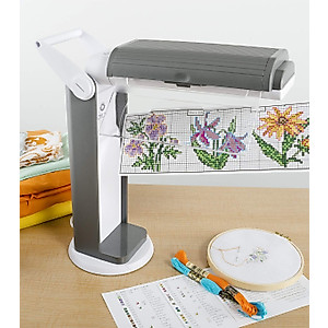 OttLite 13 Watt Magnifier Task Lamp with 2X Magnification and Swivel Base, Dark Gray