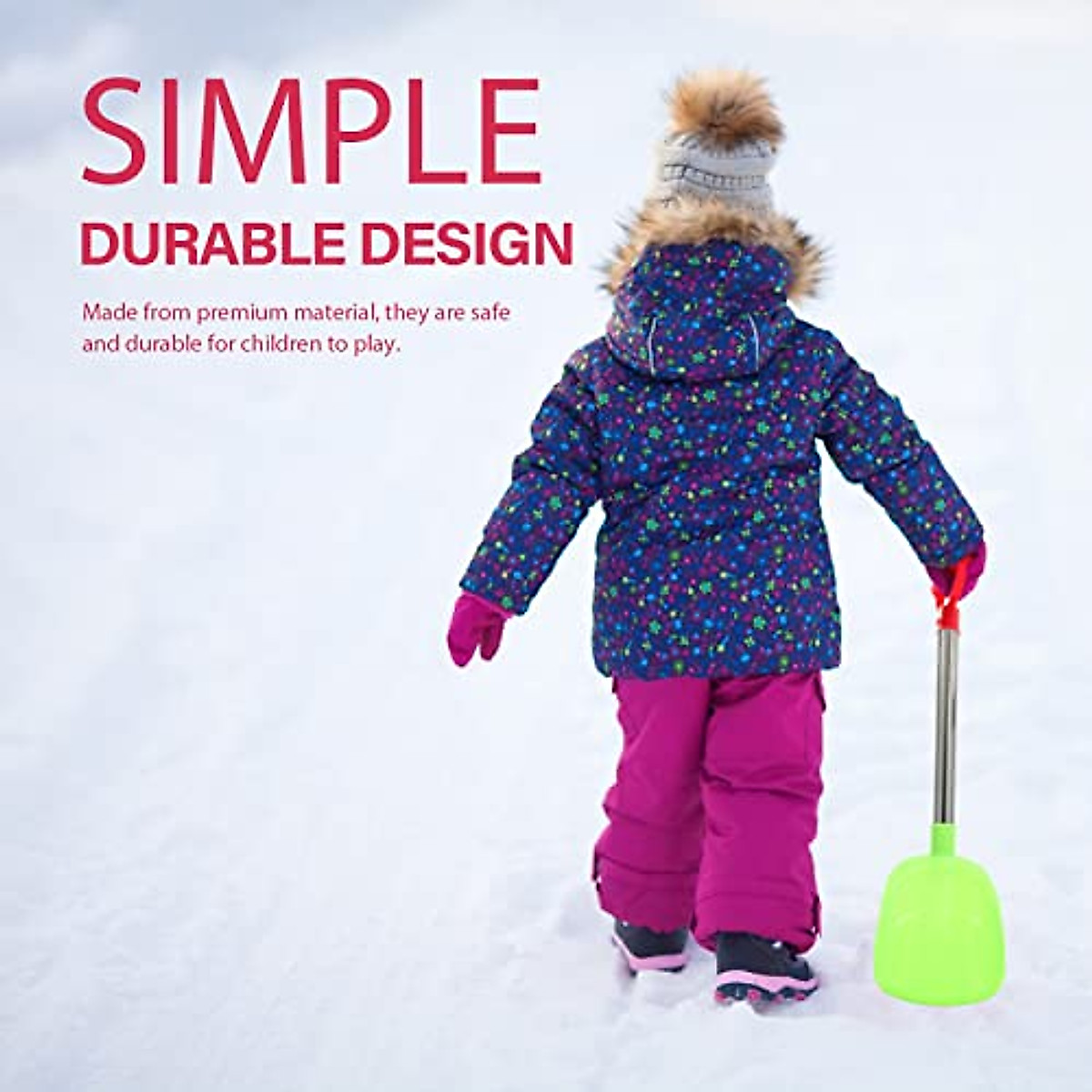 Sewroro Beach Shovels Beach Shovels 2pcs Shovels Toys Beach Snow Toys Shovels Sand Shovel Plastic Snow Shovels for Outdoor Garden Backyard Beach Snow(Random Color) 50cm Kids Snow Shovel Snow Pusher