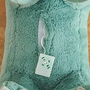 Qaba Kids Plush Ride-On Rocking Horse Triceratops-Shaped Plush Toy Rocker with Realistic Sounds for Child 36-72 Months Dark Green