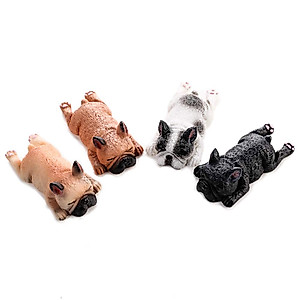 MonLiya 4Pack 3D Refrigerator Magnetic,Face Down Sleeping French Bulldog Fridge Magnets Sticker Office Magnet,Kitchen Gadget Toy Decor Fridge Ornament,for Whiteboard,Map,Notes,Gift for Christmas