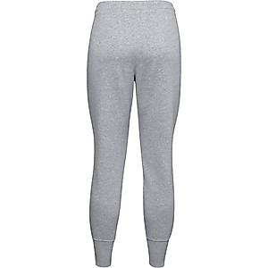 Under Armour Womens Rival Fleece Joggers , Steel Medium Heather (035)/Black , Large